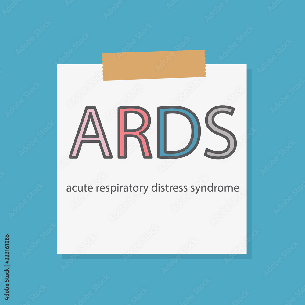 ARDS Acute Respiratory Distress Syndrome written in a notebook paper ...