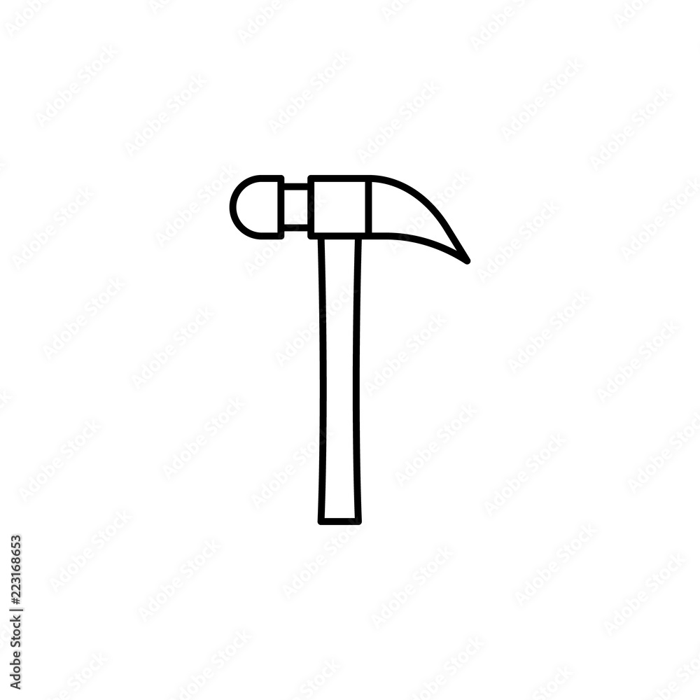 hammer concept line icon. Simple element illustration. hammer concept ...