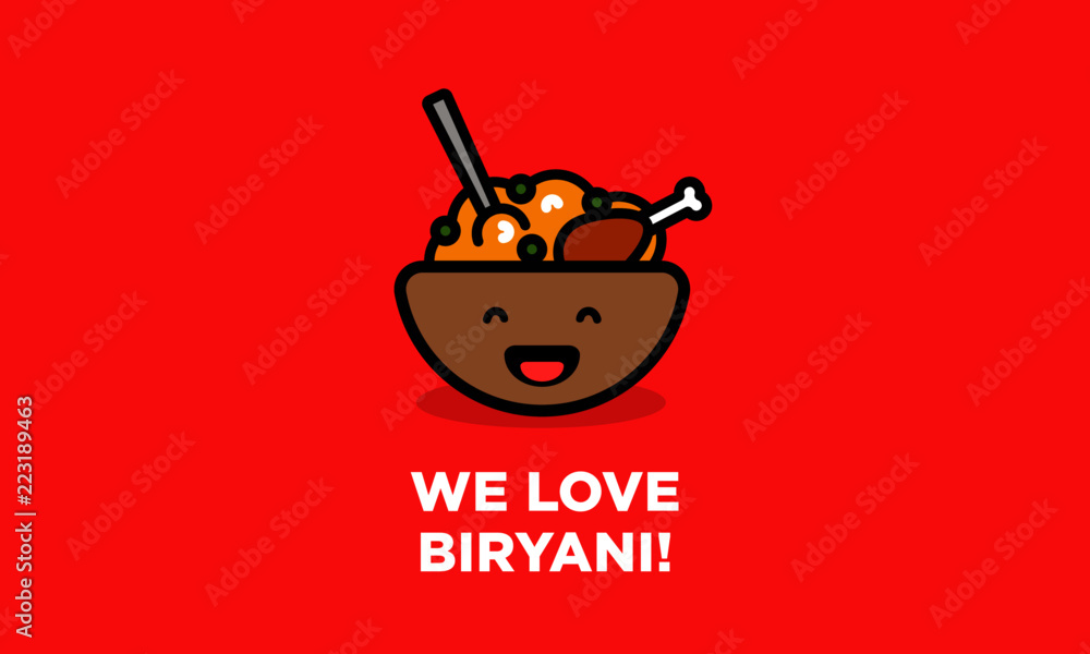 We Love Biryani Poster Design Stock Vector | Adobe Stock
