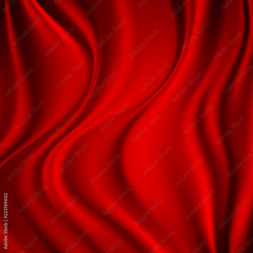 Luxury red satin smooth fabric background for celebration, ceremony ...