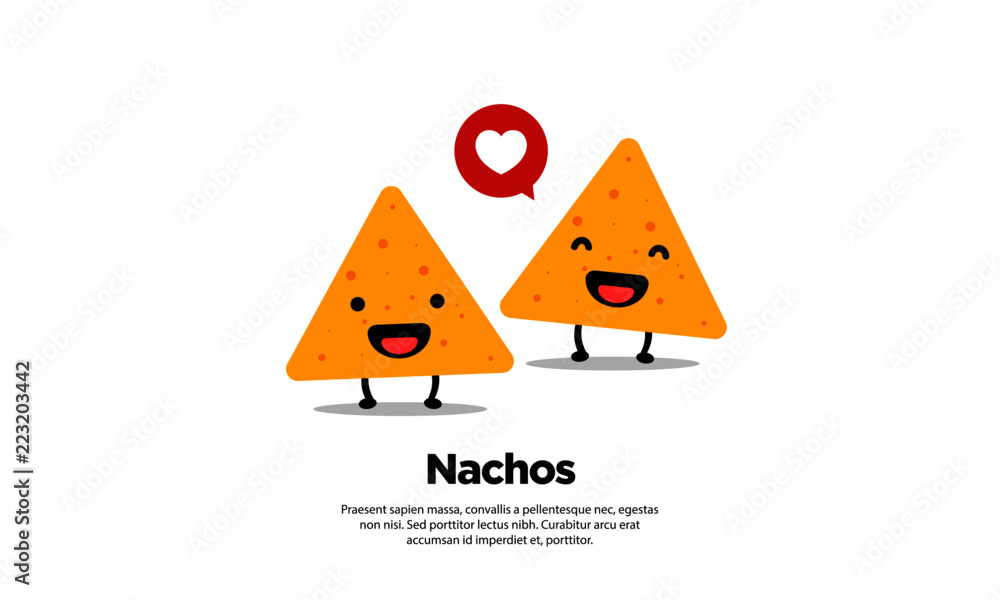 Poster Nachos Logo Vector Illustration – Wall Art | UkPosters