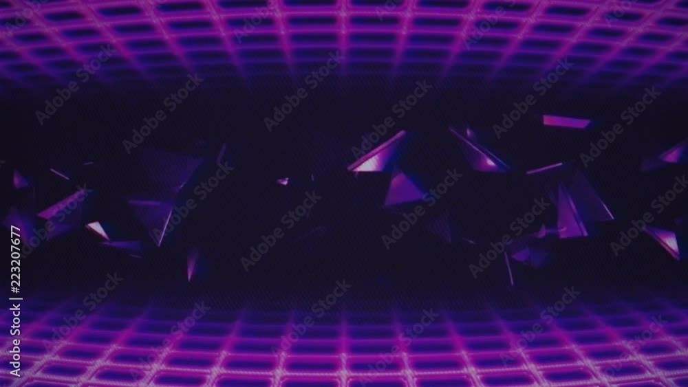 Vídeo do Stock: Retro Wave VJ Loop - cool retro motion graphic with VHS ...