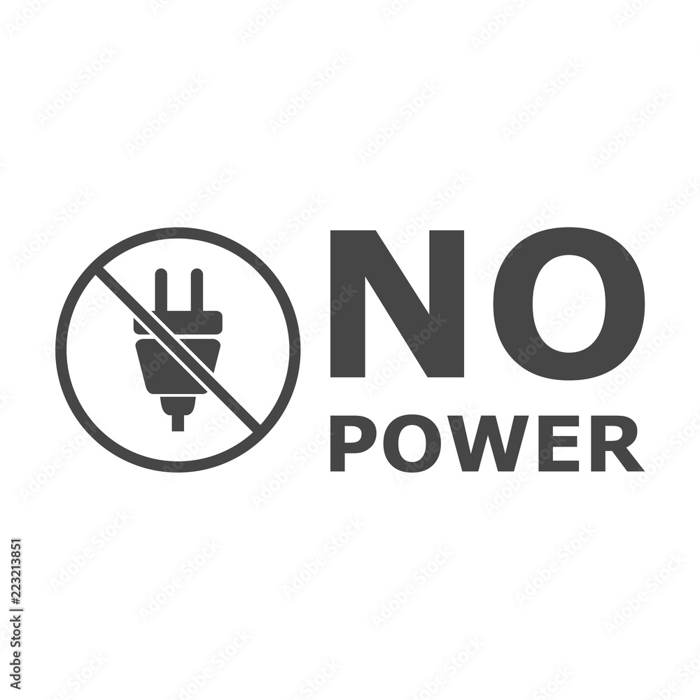 No Power icon Stock Illustration | Adobe Stock