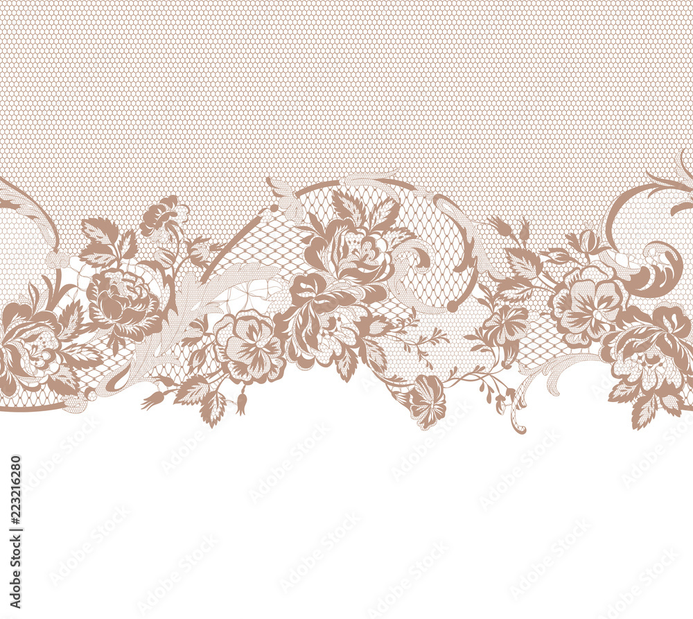 seamless lace ribbon Stock Vector | Adobe Stock