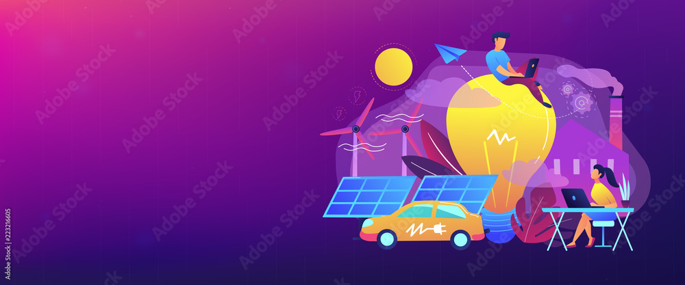 IoT, smart city and system modelling header banner. Stock Vector ...