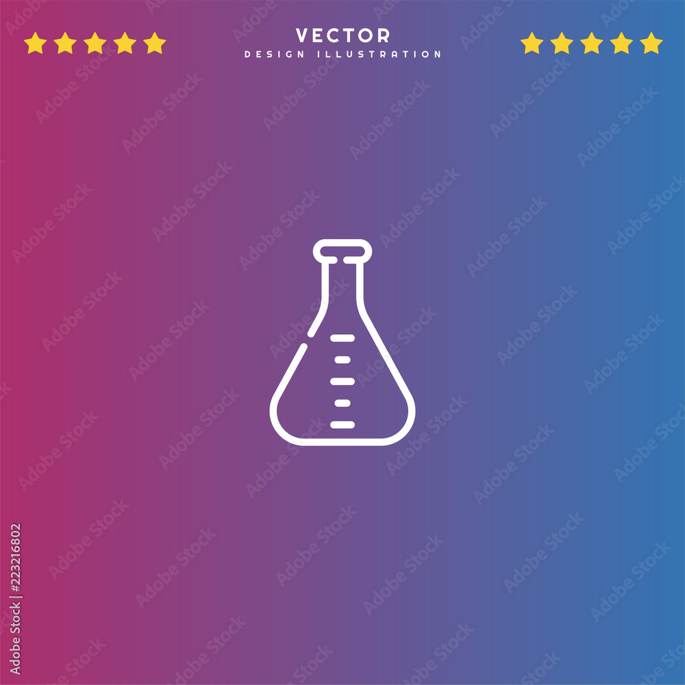 Premium Symbol of Flask Related Vector Line Icon Isolated on Gradient ...