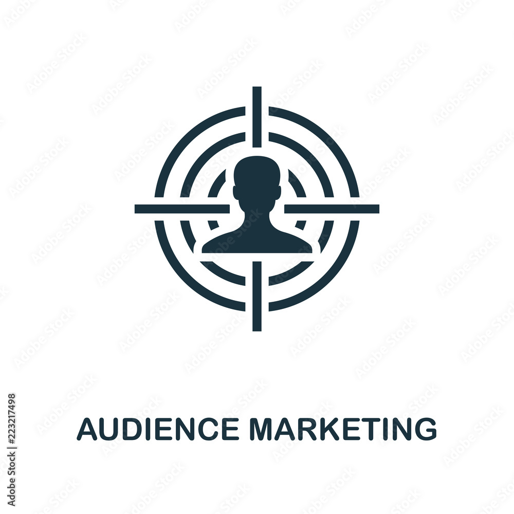 Audience Marketing icon. Monochrome style design from smm icon ...