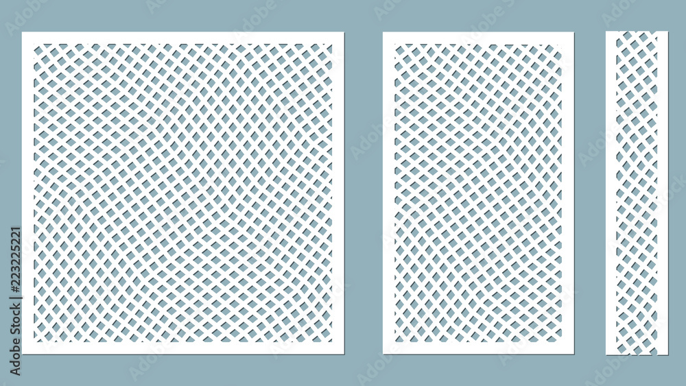 Vector illustration. Decorative panel lines, laser cutting. decorative ...
