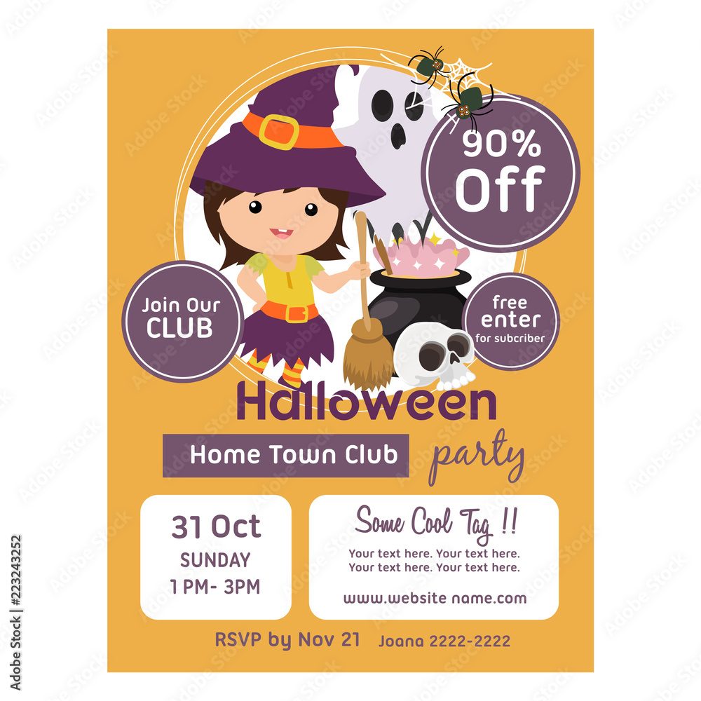Kids Halloween Flyer Template