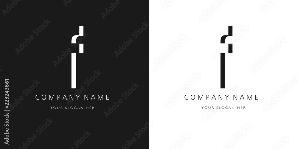 f logo letter modern design Stock Vector | Adobe Stock