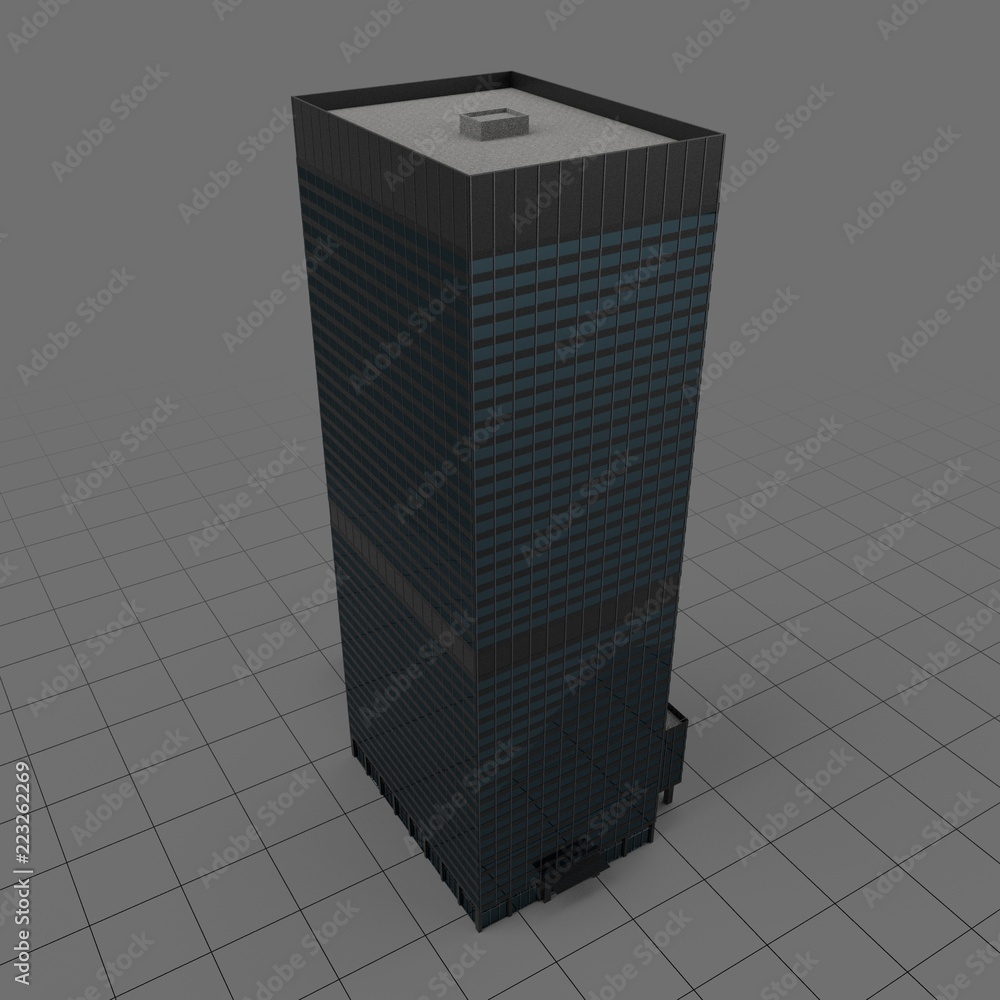 Tall skyscraper Stock 3D asset | Adobe Stock