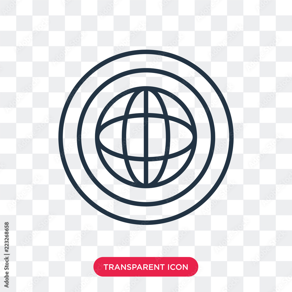 World vector icon isolated on transparent background, World logo design ...