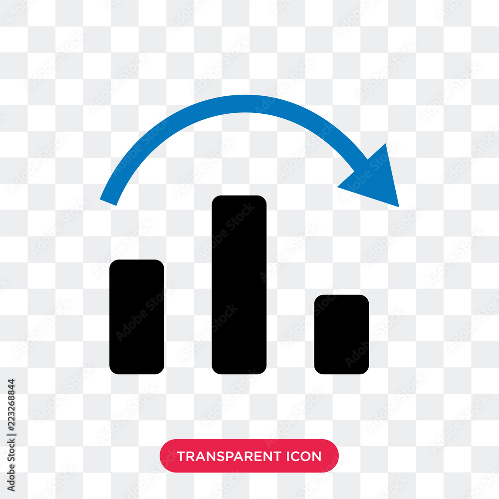 Graph vector icon isolated on transparent background, Graph logo design ...