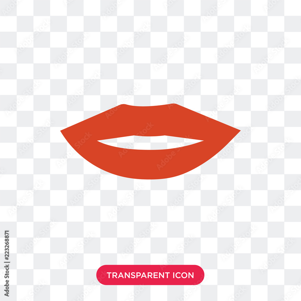 Mouth vector icon isolated on transparent background, Mouth logo design ...