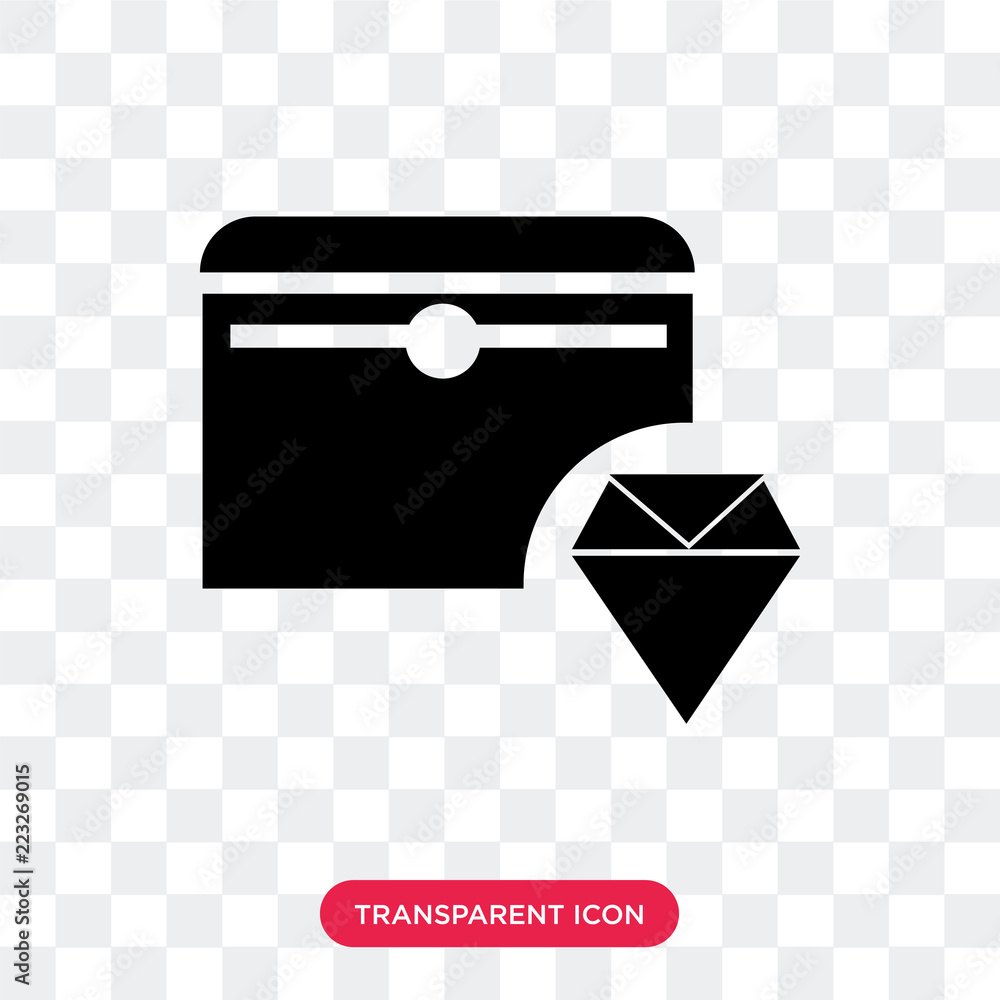 Chest vector icon isolated on transparent background, Chest logo design ...