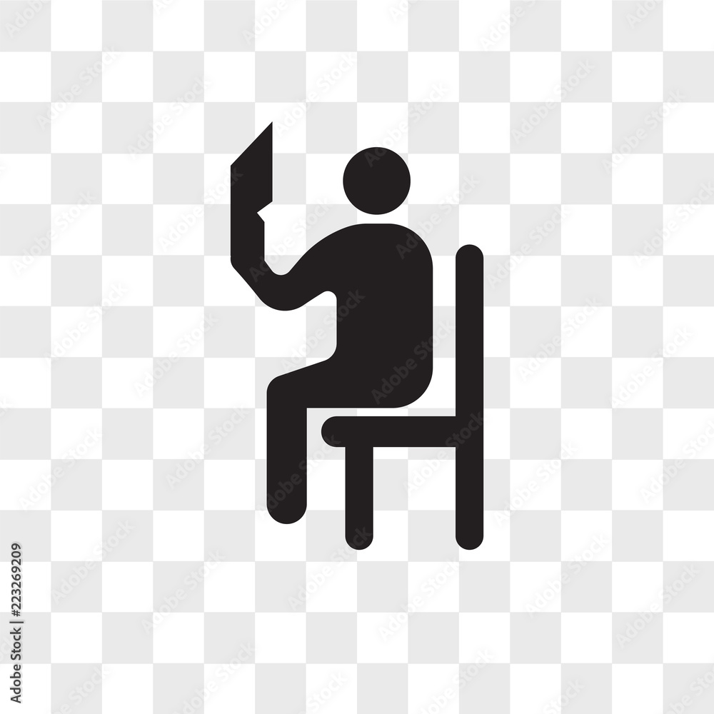 Reading vector icon isolated on transparent background, Reading logo ...