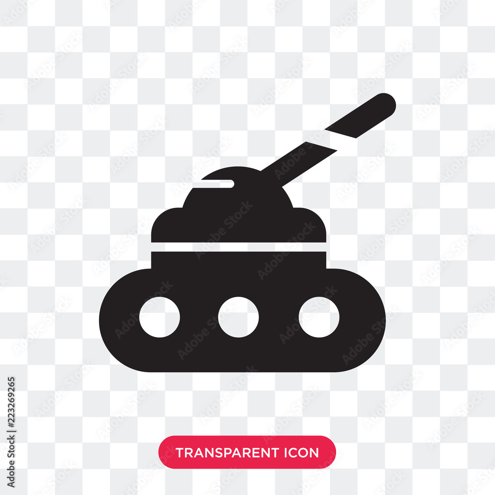 Tank vector icon isolated on transparent background, Tank logo design ...