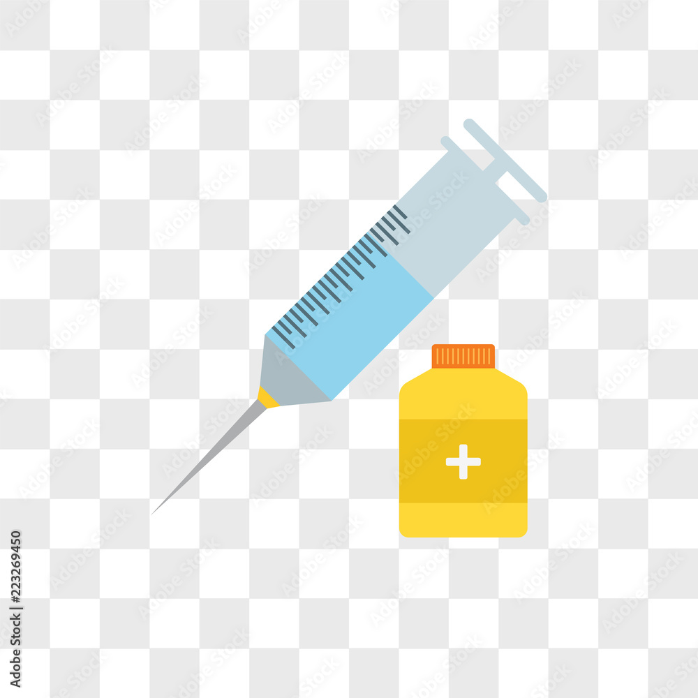 Vaccine vector icon isolated on transparent background, Vaccine logo ...
