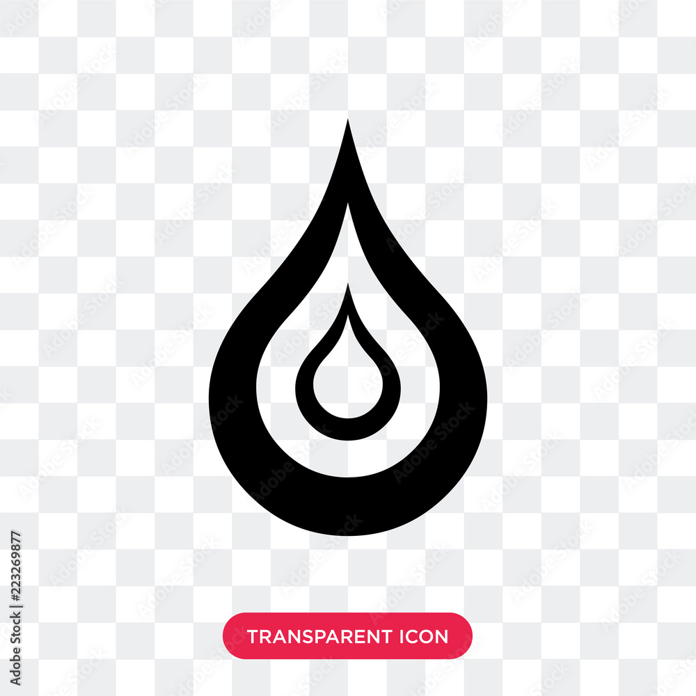 Drop vector icon isolated on transparent background, Drop logo design ...