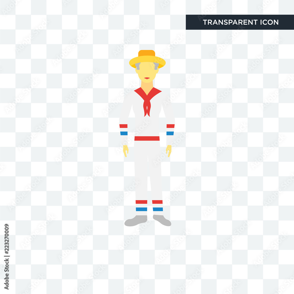 Colombian vector icon isolated on transparent background, Colombian ...