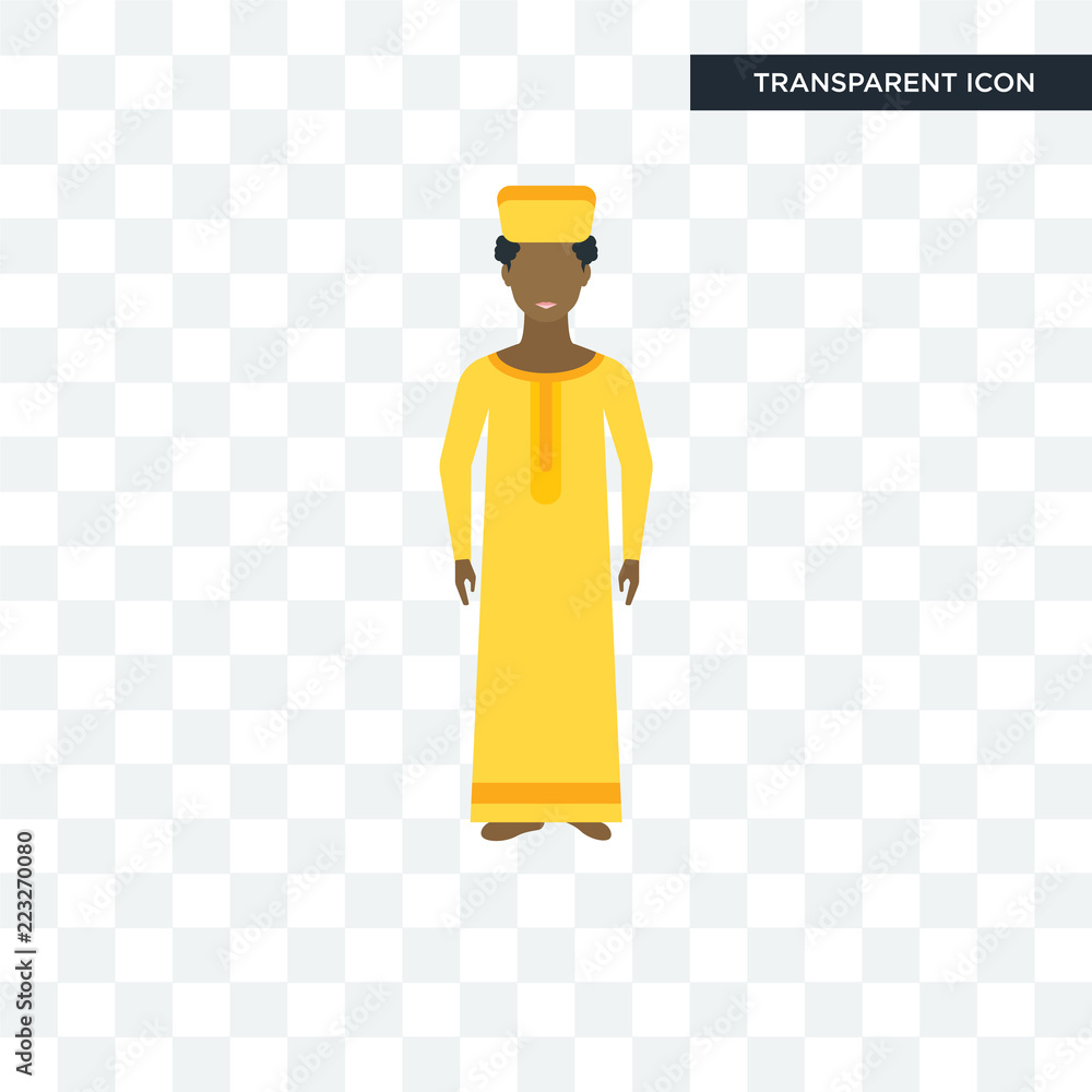 African vector icon isolated on transparent background, African logo ...