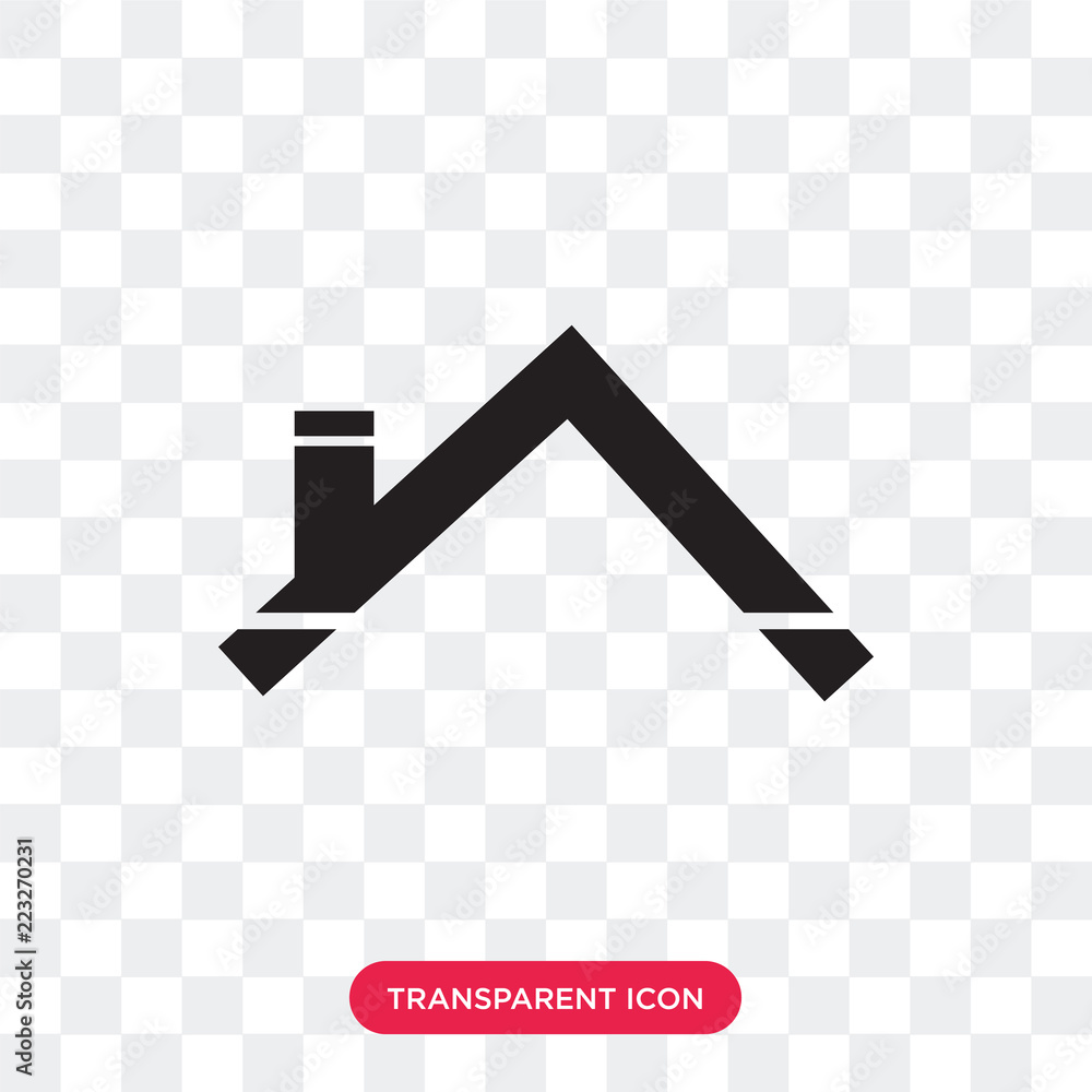 House Roof vector icon isolated on transparent background, House Roof ...