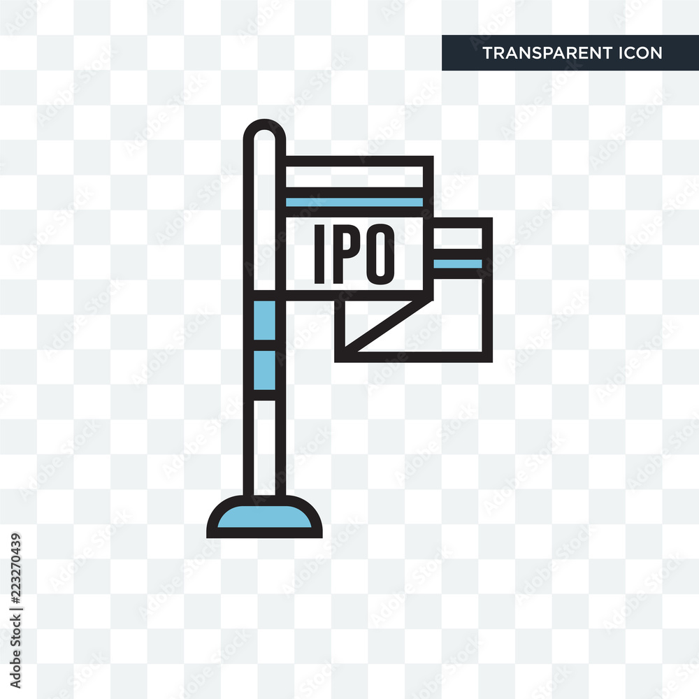 Ipo vector icon isolated on transparent background, Ipo logo design ...