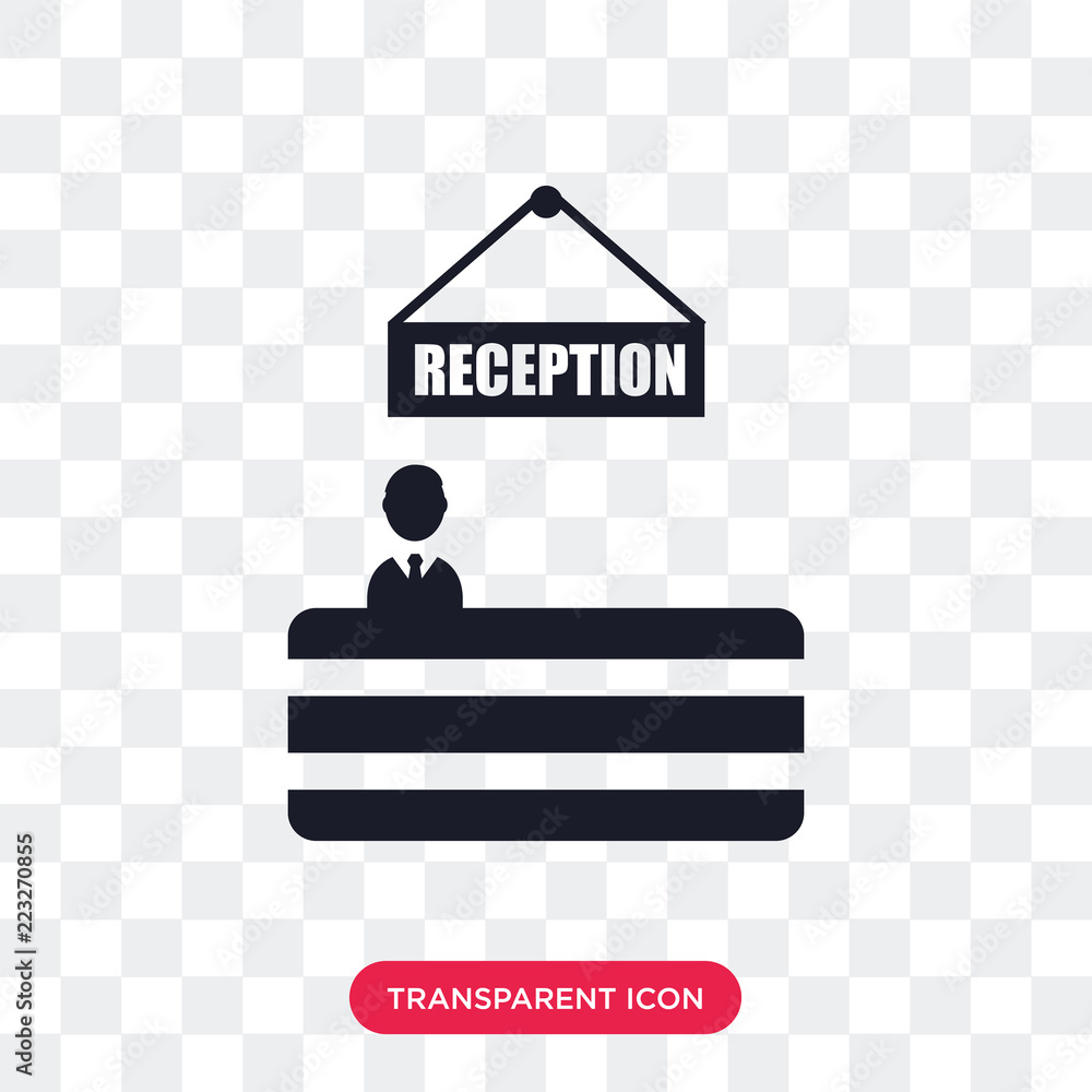 Reception vector icon isolated on transparent background, Reception ...