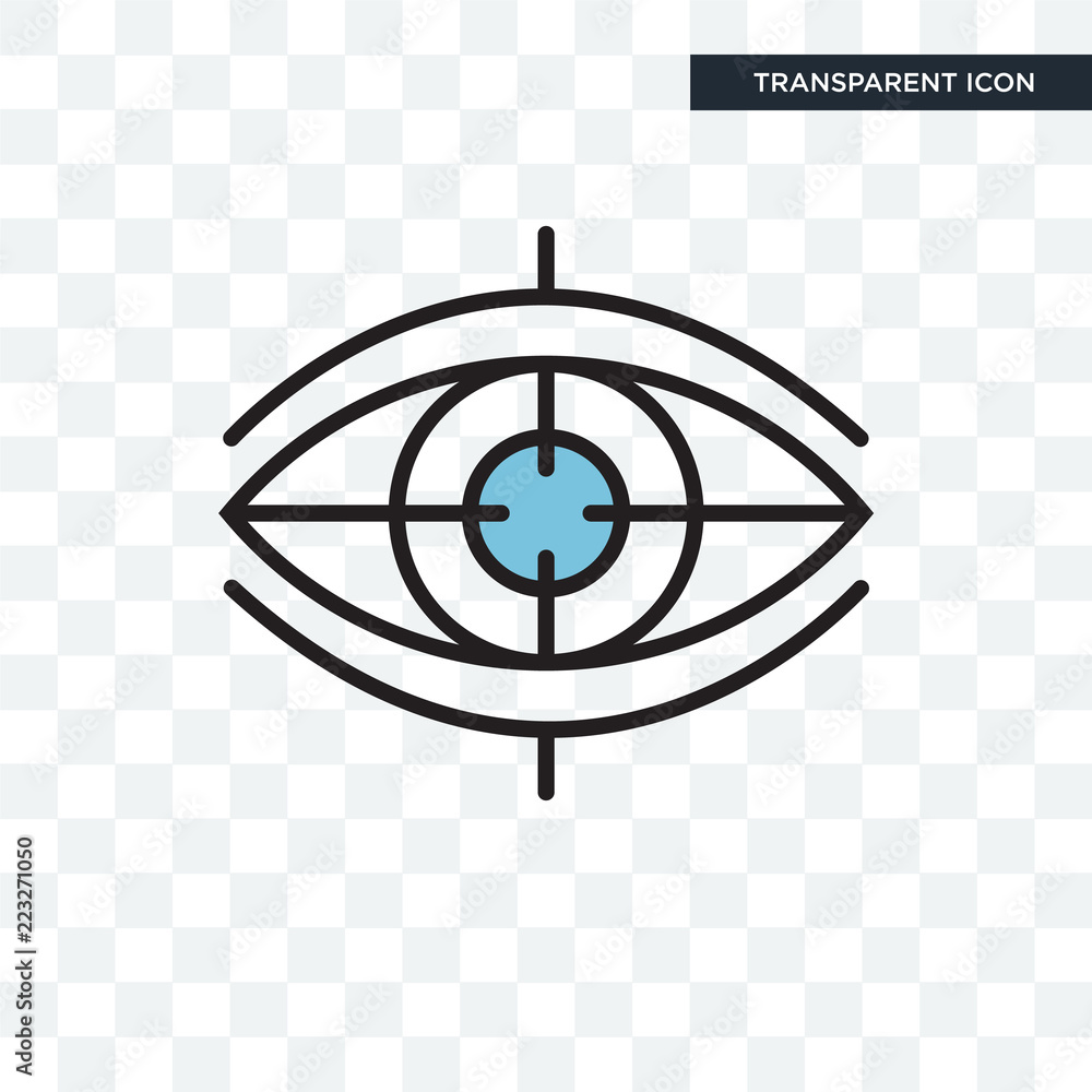 Vision vector icon isolated on transparent background, Vision logo ...