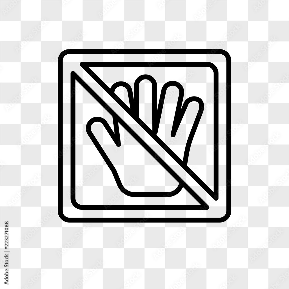 No entry vector icon isolated on transparent background, No entry logo ...