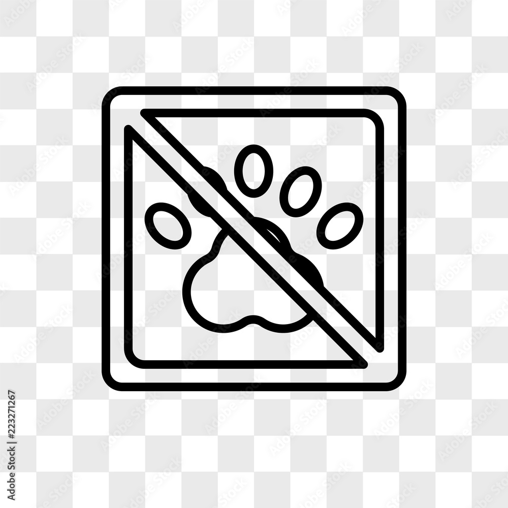 No animals vector icon isolated on transparent background, No animals ...