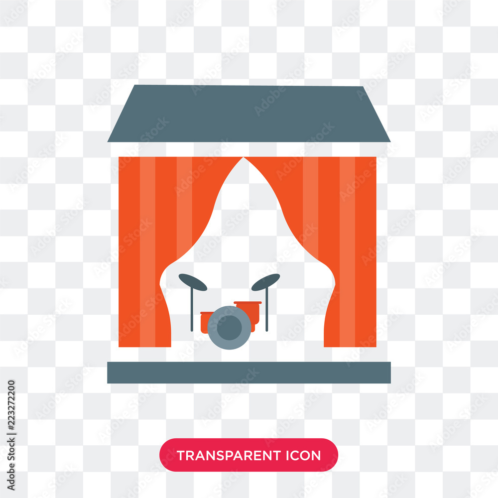 Stage vector icon isolated on transparent background, Stage logo design ...