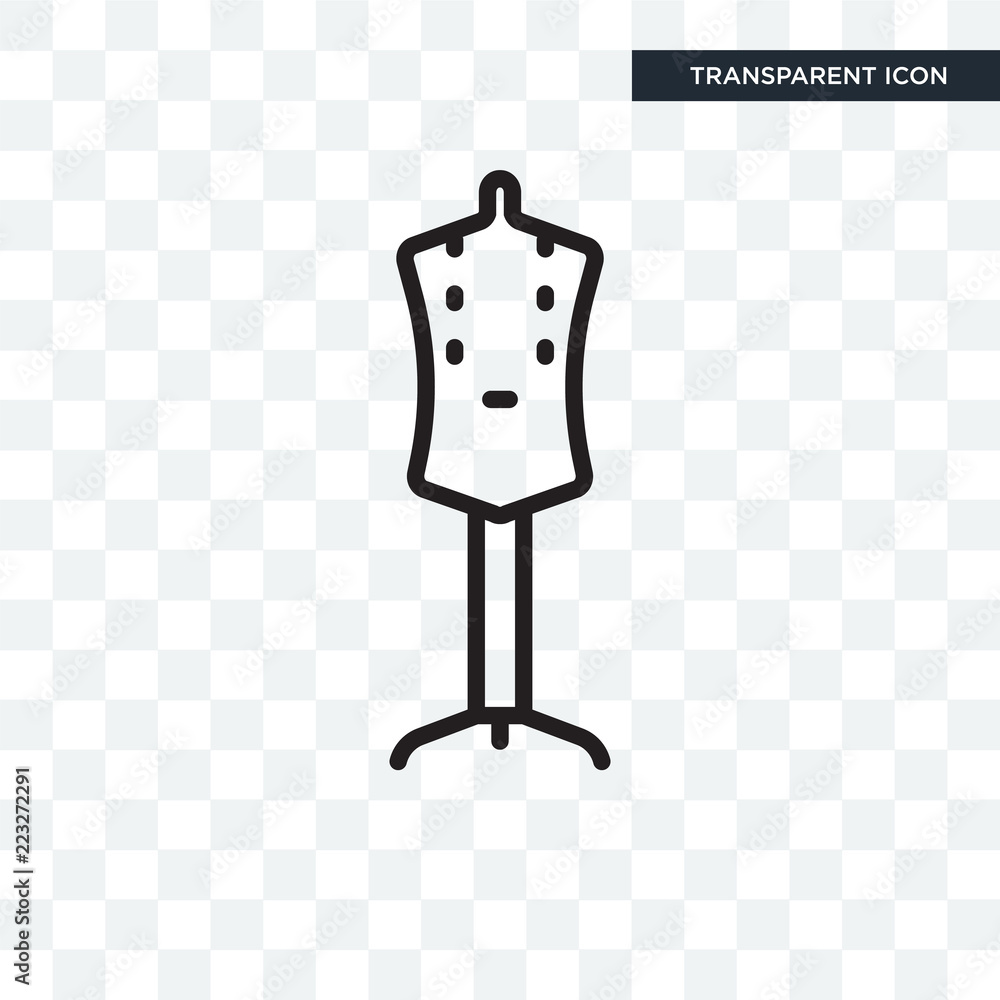 Mannequin vector icon isolated on transparent background, Mannequin ...
