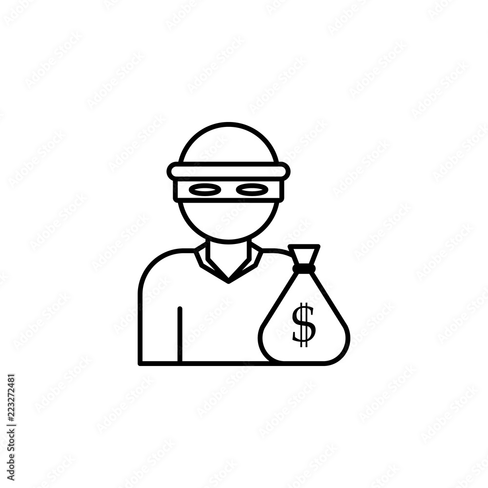 robber icon. Element of crime and punishment icon for mobile concept ...