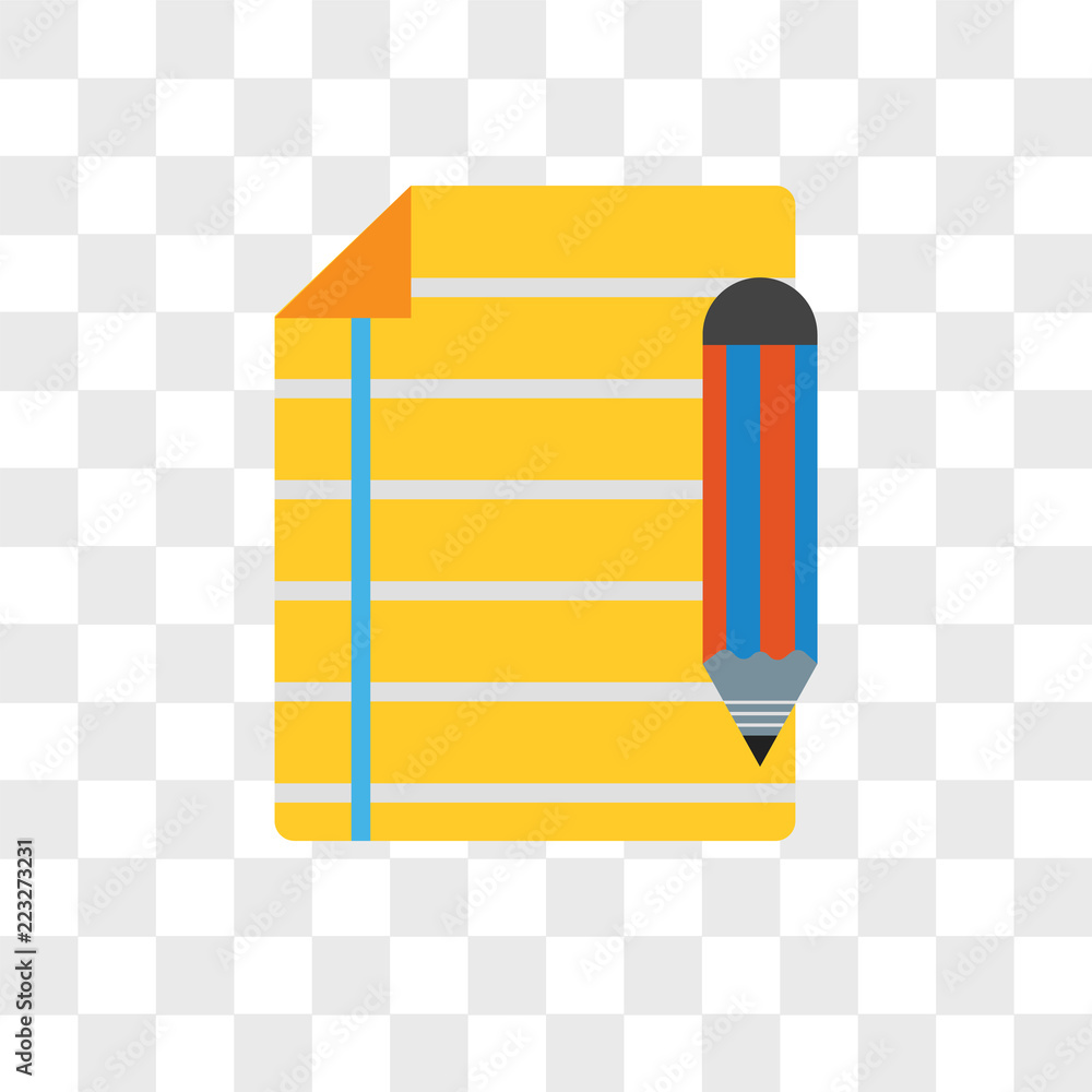 Notepad vector icon isolated on transparent background, Notepad logo ...