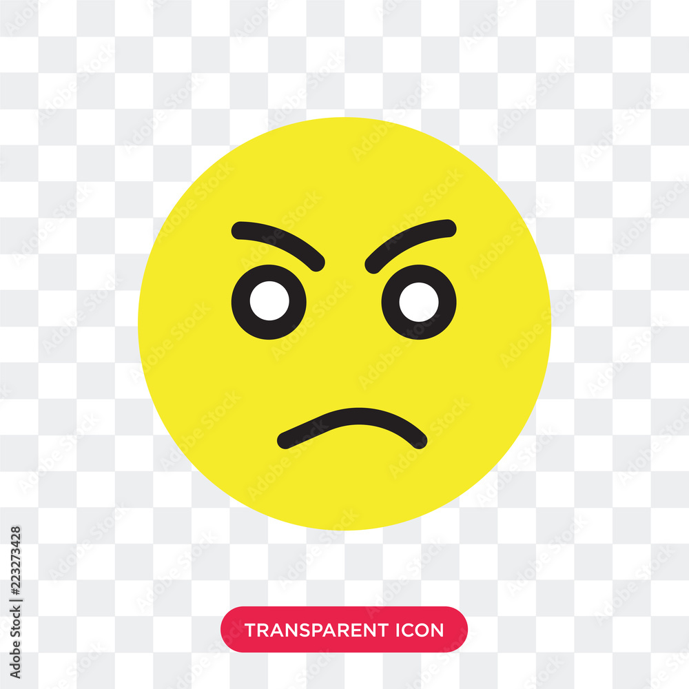 Angry vector icon isolated on transparent background, Angry logo design ...