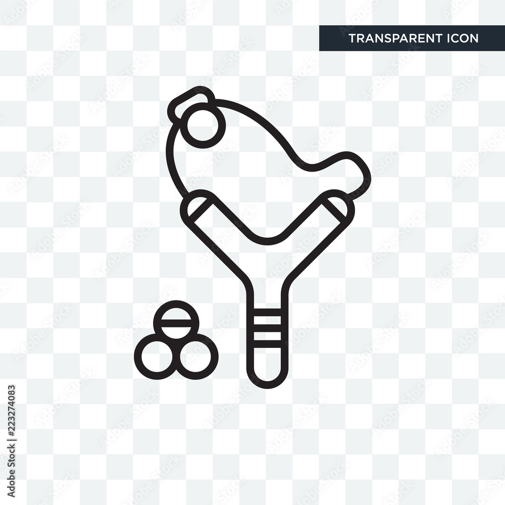 Slingshot vector icon isolated on transparent background, Slingshot ...