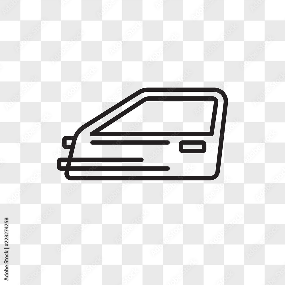 Car door vector icon isolated on transparent background, Car door logo ...