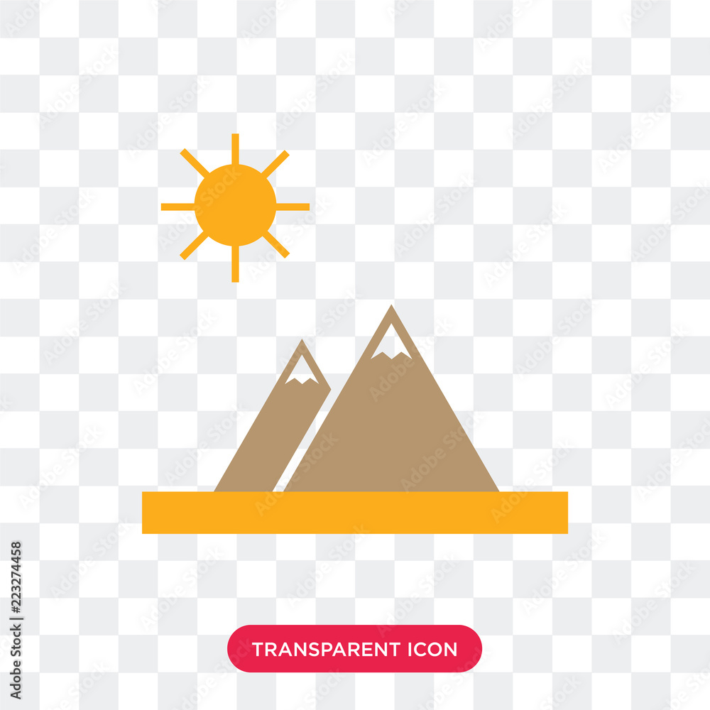 Pyramids vector icon isolated on transparent background, Pyramids logo ...
