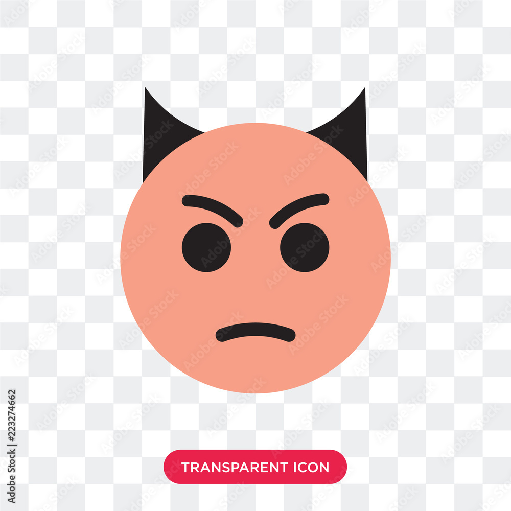Devil vector icon isolated on transparent background, Devil logo design ...