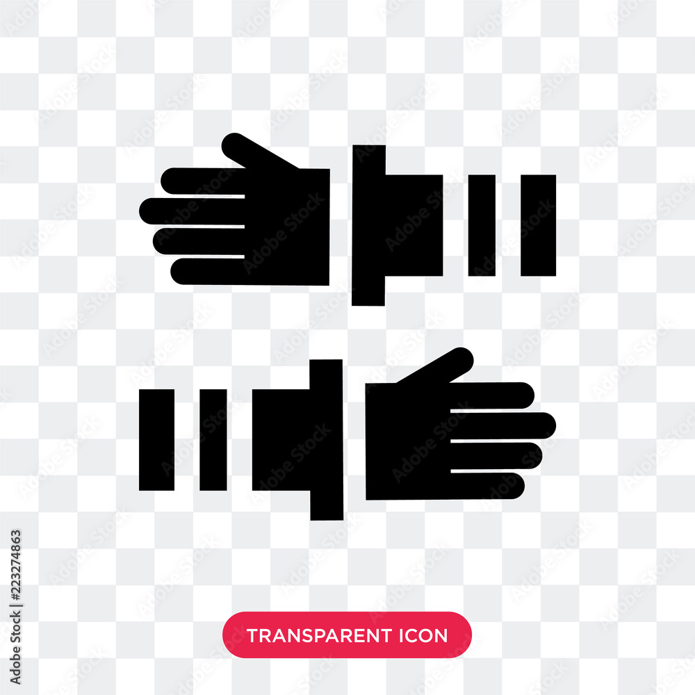 Teamwork vector icon isolated on transparent background, Teamwork logo ...