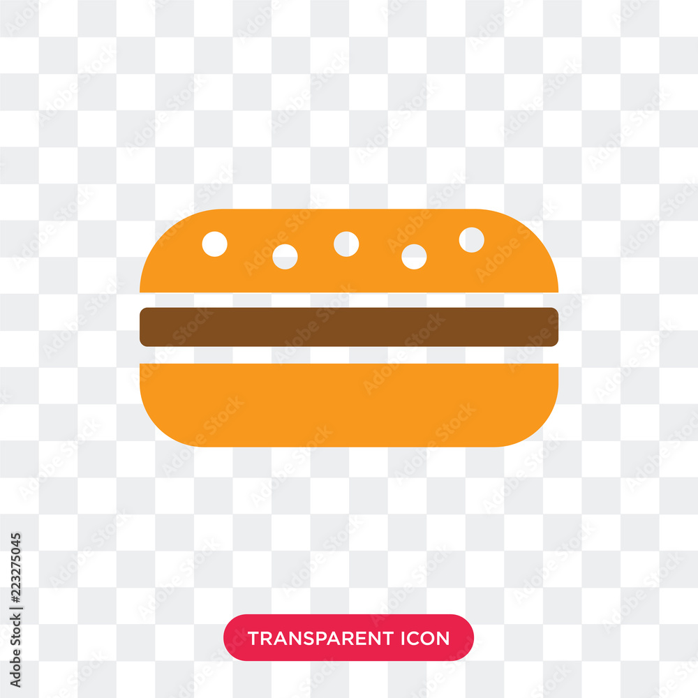 Sandwich vector icon isolated on transparent background, Sandwich logo ...