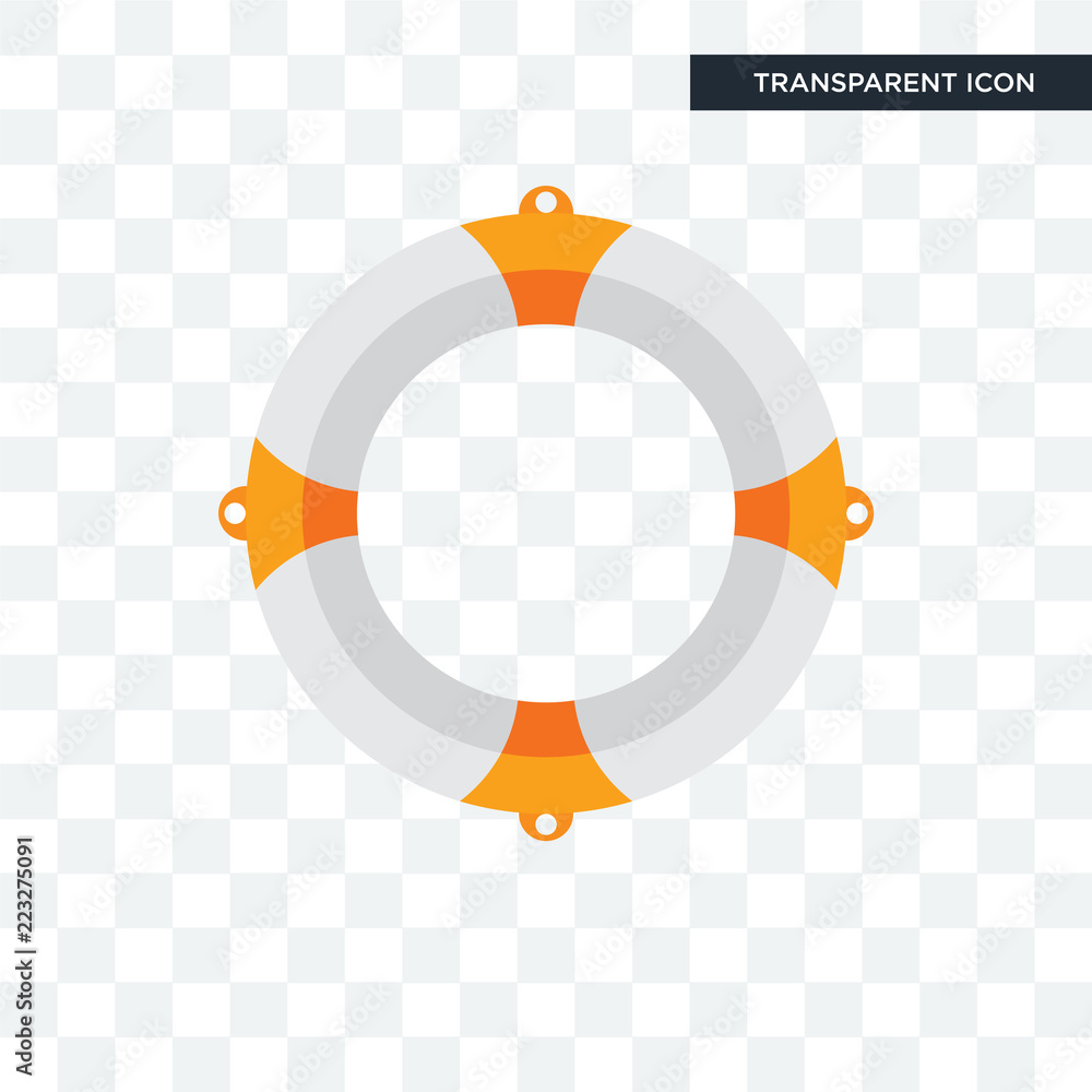 Lifebuoy vector icon isolated on transparent background, Lifebuoy logo ...
