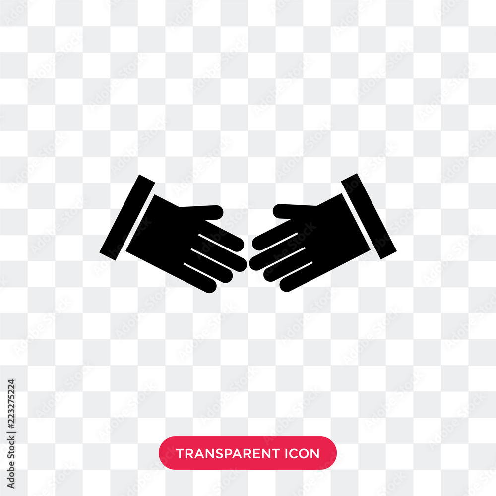 Handshake vector icon isolated on transparent background, Handshake ...