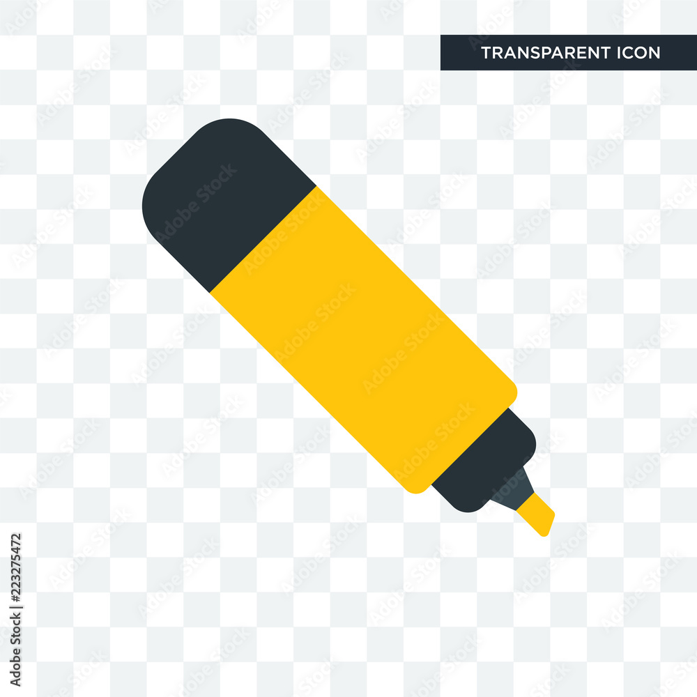 Marker vector icon isolated on transparent background, Marker logo ...