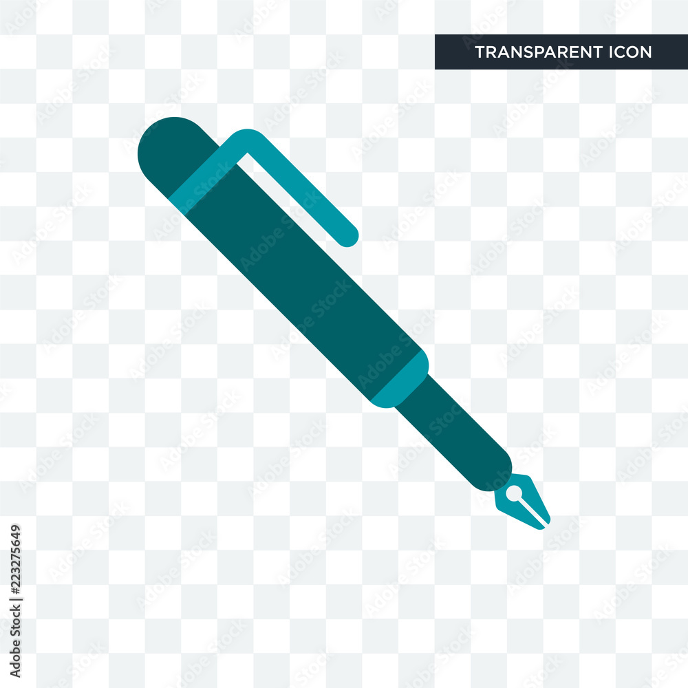 Pen vector icon isolated on transparent background, Pen logo design ...