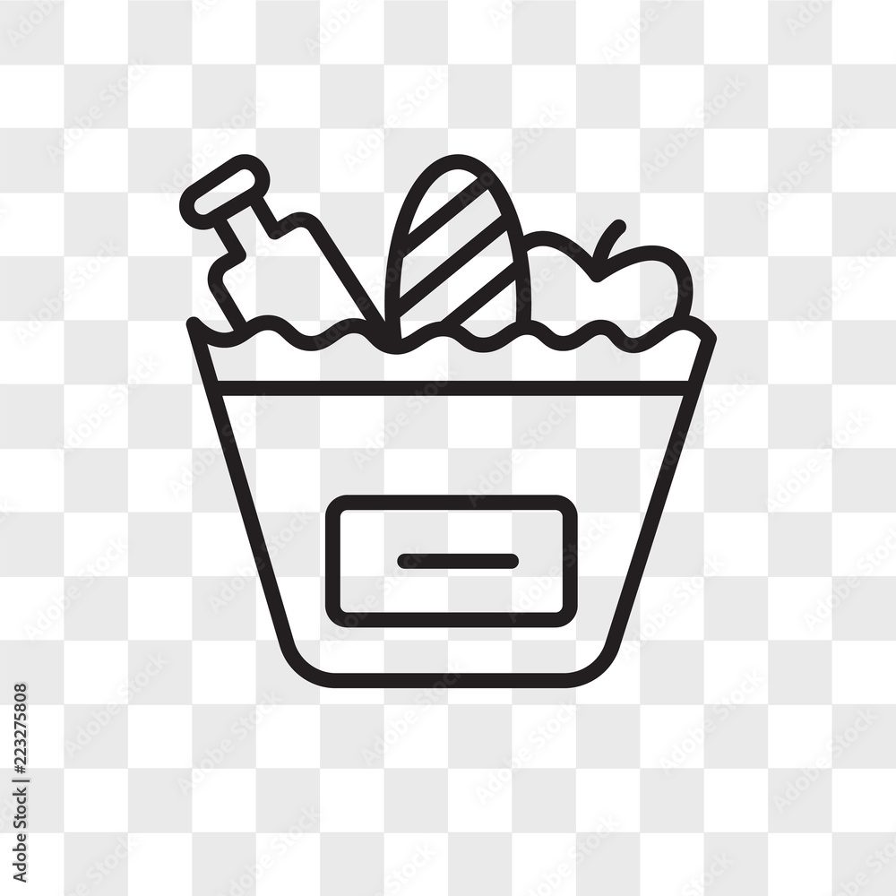 Grocery vector icon isolated on transparent background, Grocery logo ...