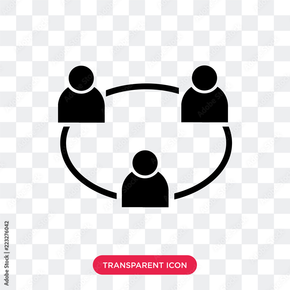 Collaboration vector icon isolated on transparent background ...