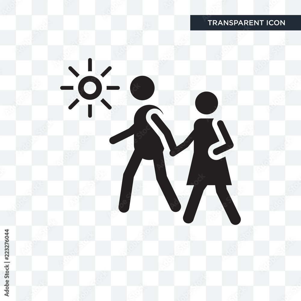 Walking vector icon isolated on transparent background, Walking logo ...