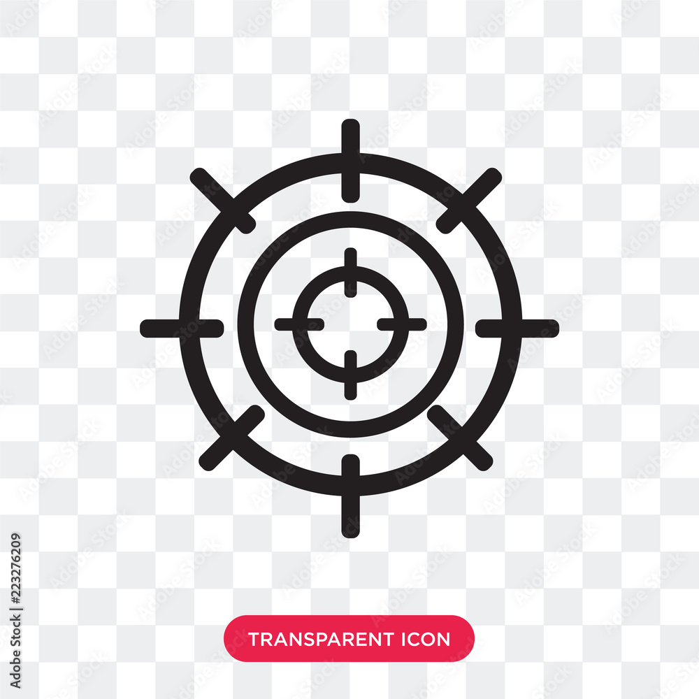 Target vector icon isolated on transparent background, Target logo ...
